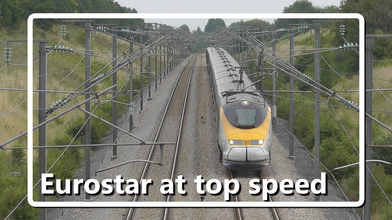 Eurostar at top speed on LGV Nord! - YouTube