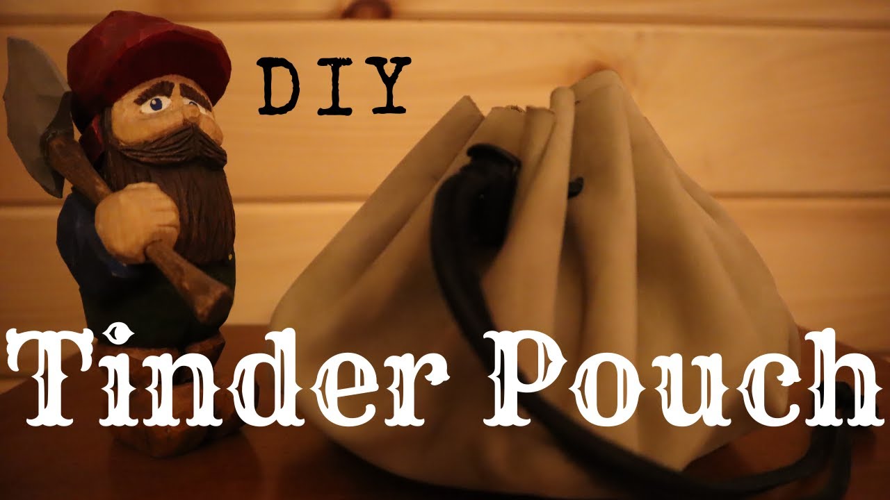 Leather tinder pouch made simple. (tutorial) - YouTube