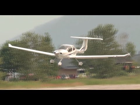 Diamond DA40 Diamond Star Landing at CZNL - YouTube