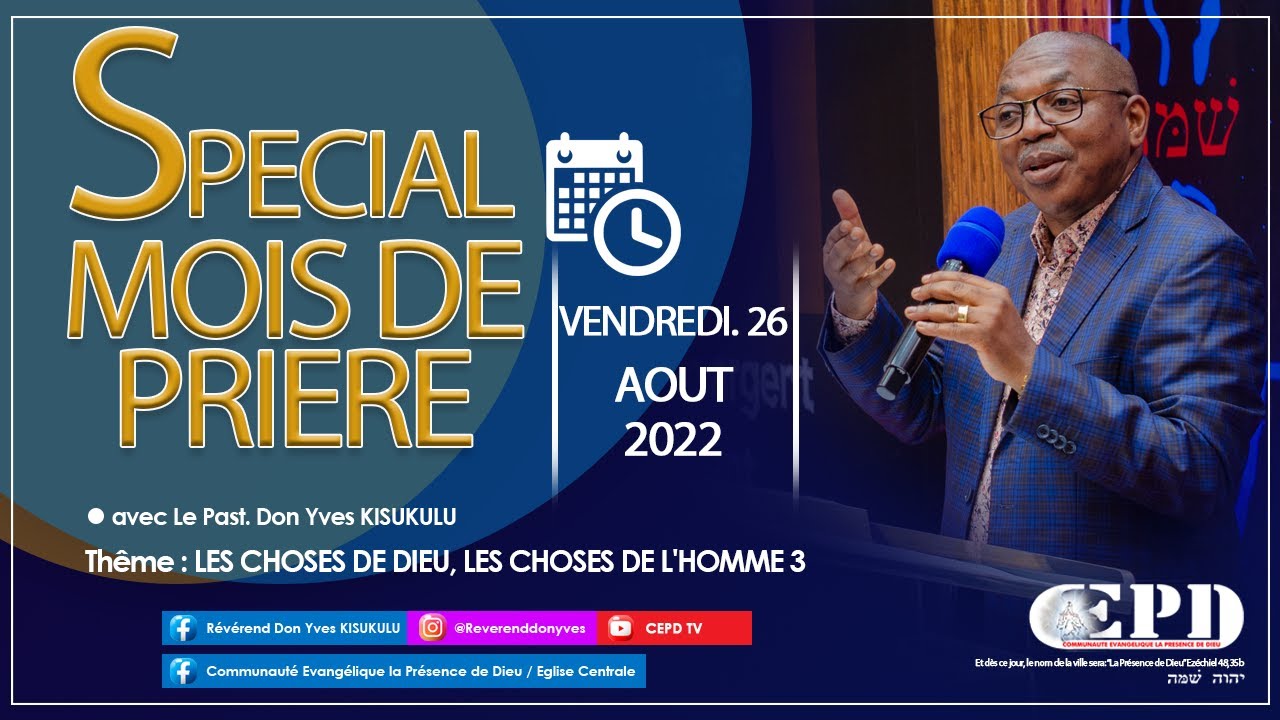 Pasteur Don Yves KISUKULU - LES CHOSES DE DIEU, LES CHOSES DE L'HOMME 3 ...
