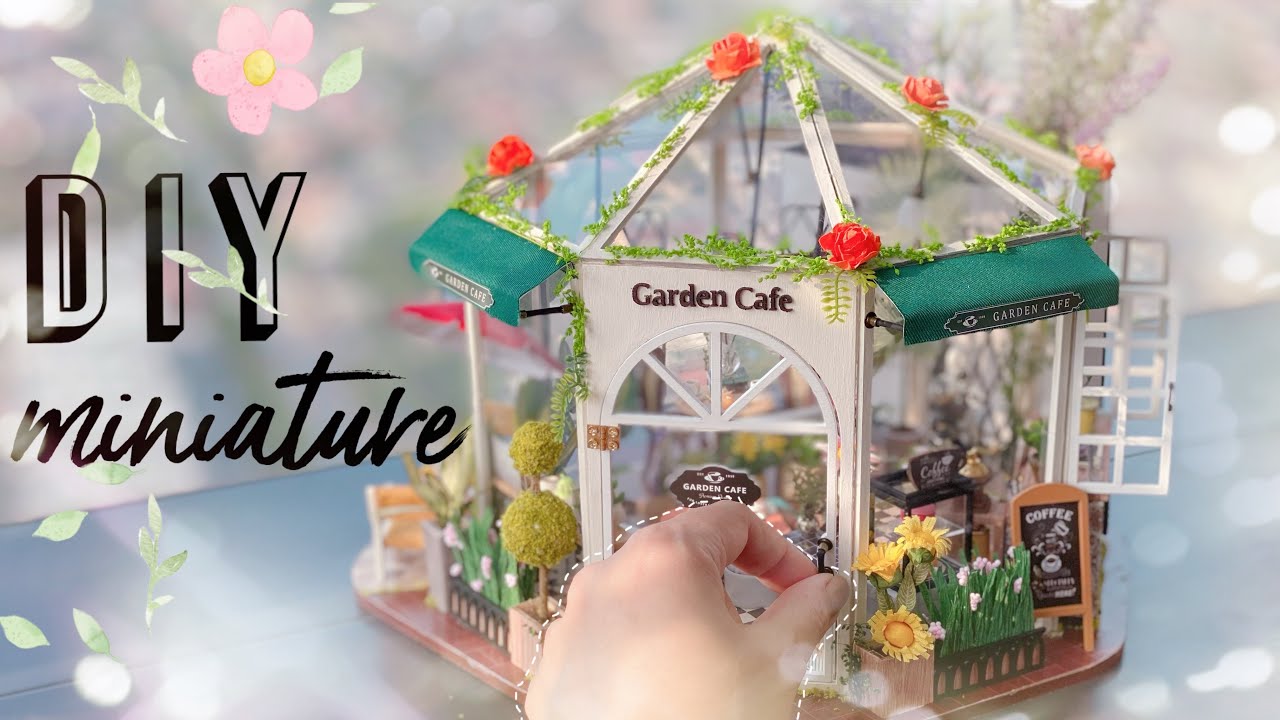 White Garden Cafe 🪴 || DIY Miniature Kit - YouTube