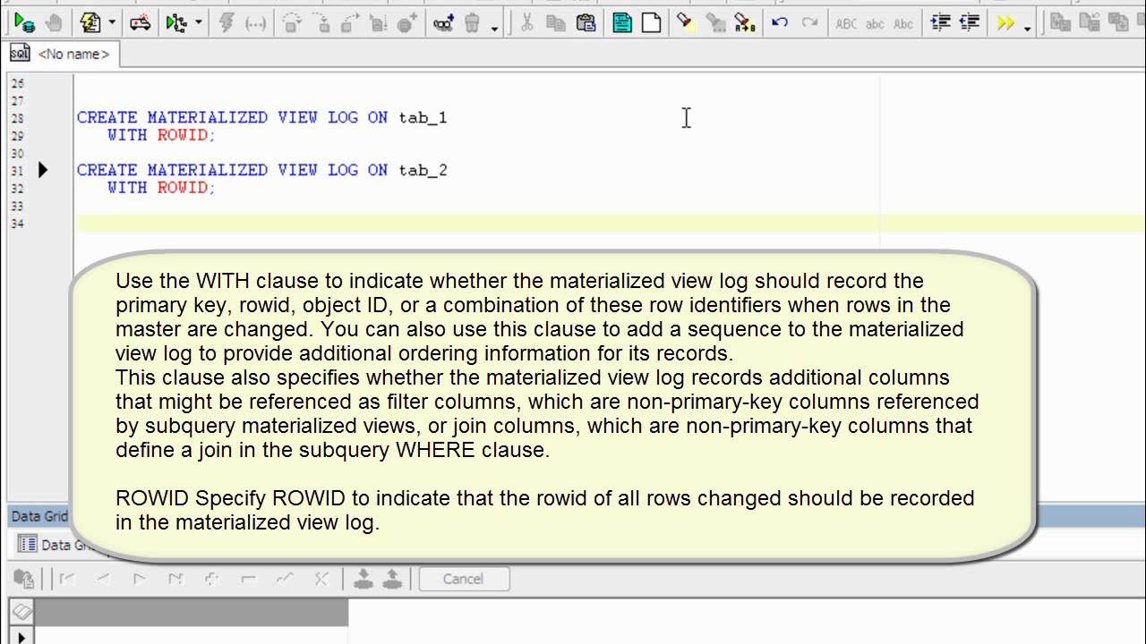Oracle materialized view refresh fast on commit - YouTube