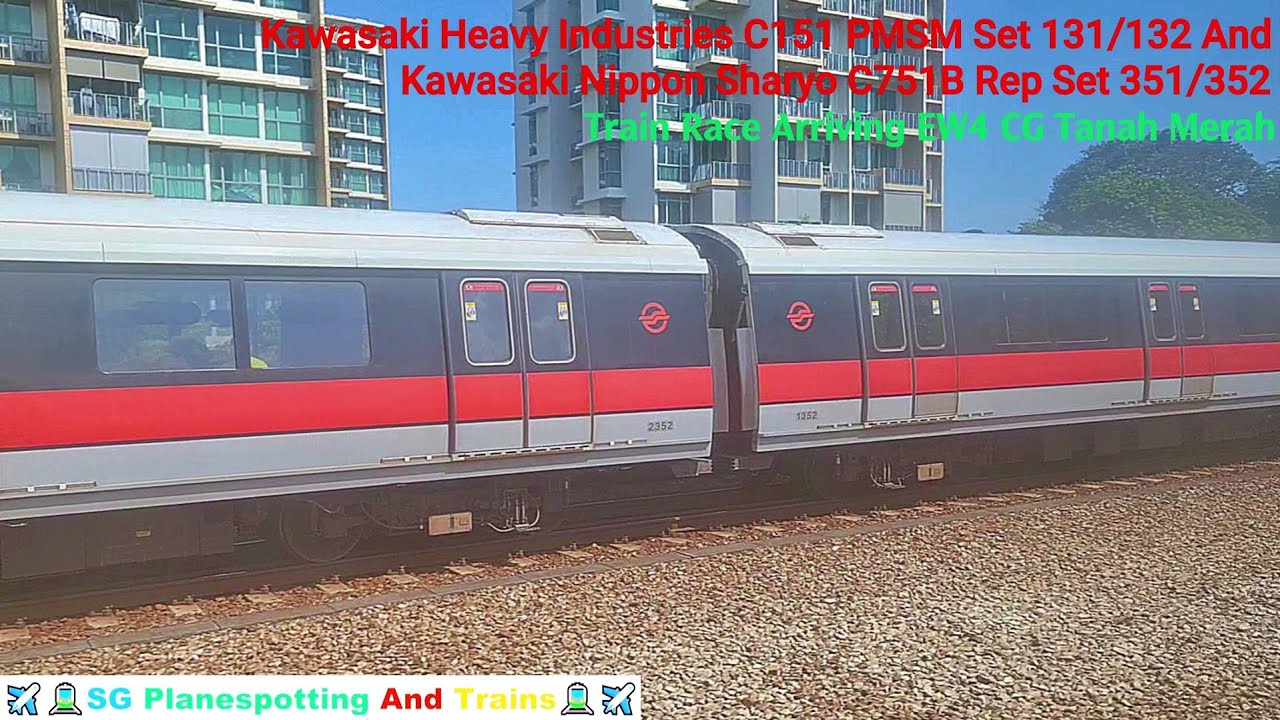 [Throwback CGL Shuttle] SMRT Train Race KHI C151 PMSM Set 131/132 And ...