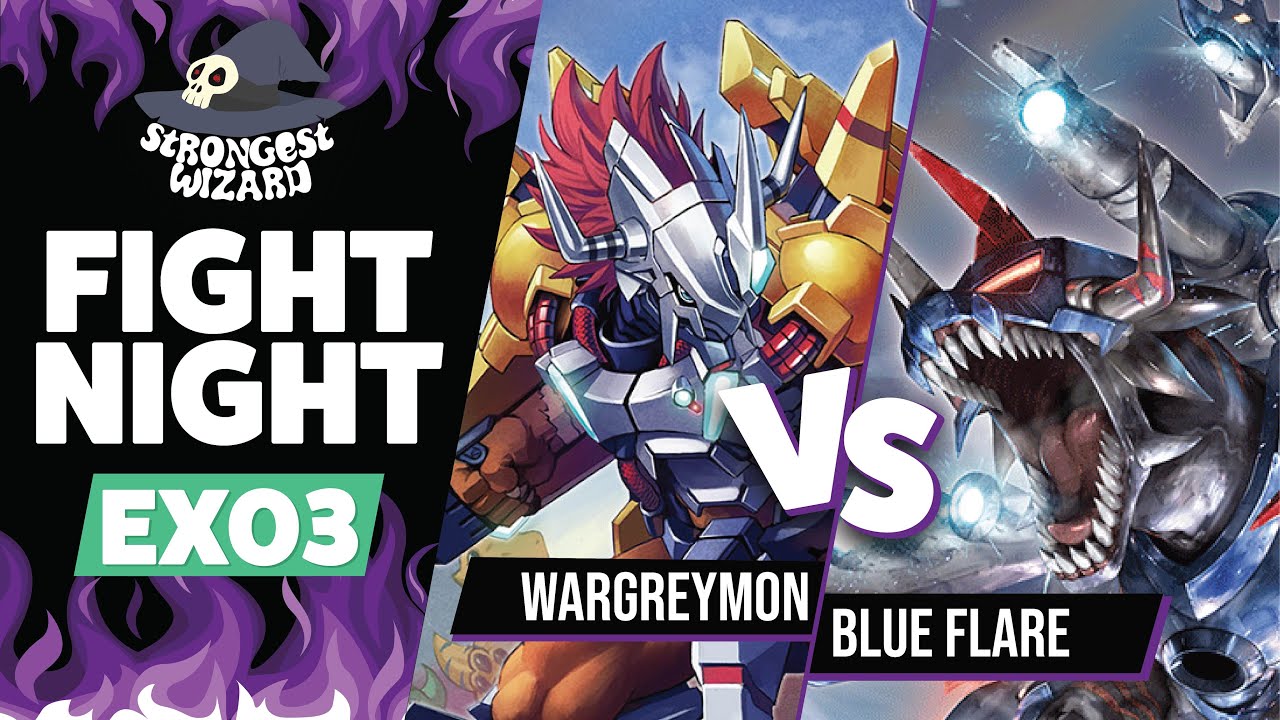 Wargreymon vs Blue Flare: Digimon Card Game : EX03 Match - YouTube