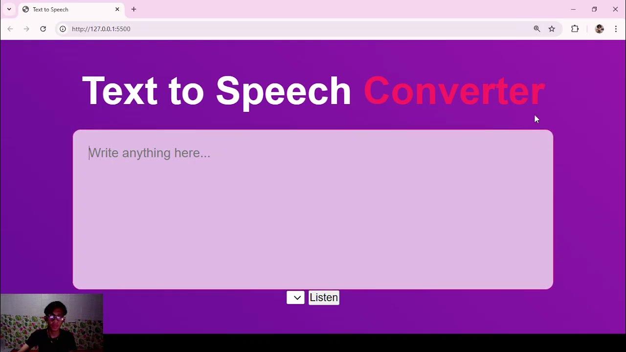 How to create Text to Speech Converter in JavaScript - YouTube