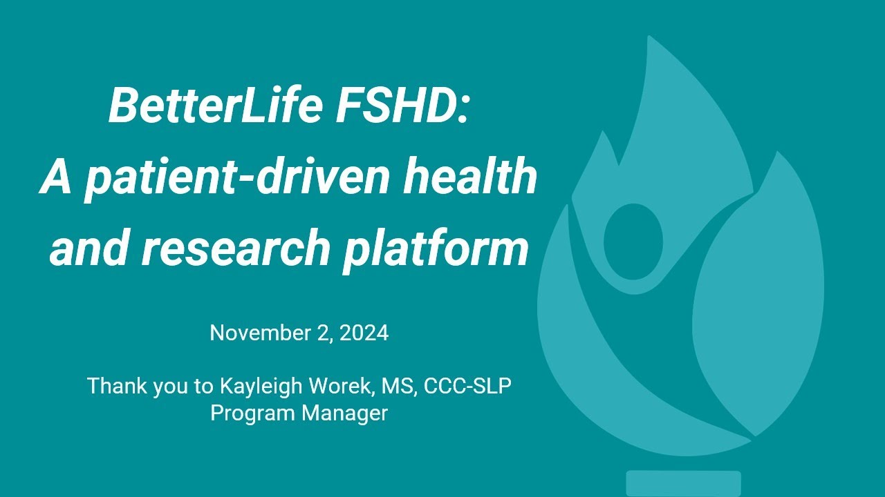 BetterLife FSHD, UMass 2024 FSHD 360 - YouTube