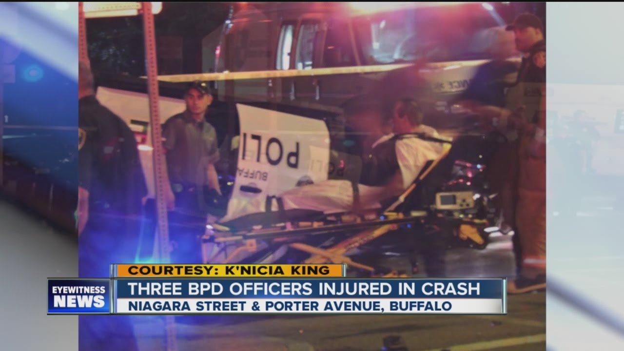 3 Buffalo police officers injured in crash - YouTube