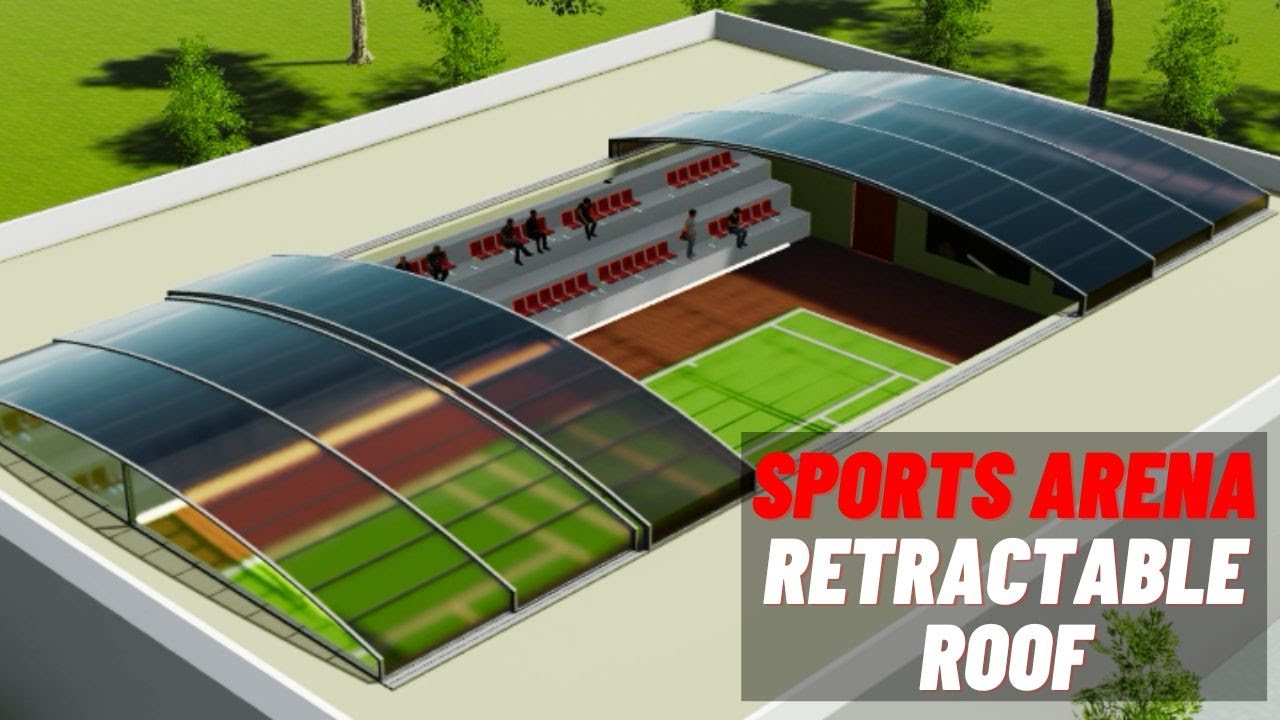 Retractable roof system in India - www.megavent.co.in - YouTube