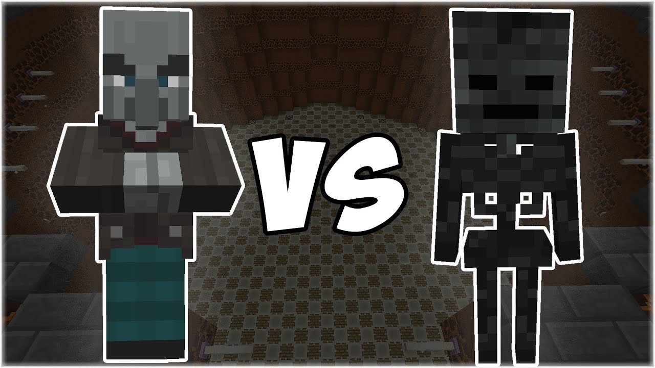Vindicator vs Wither Skeleton - Minecraft Mob Battle - YouTube