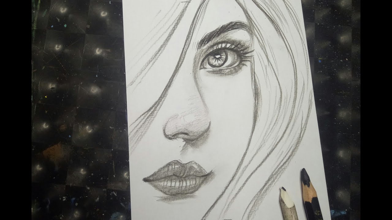 simple Pretty Girl Drawing step by step for 10 minute - YouTube