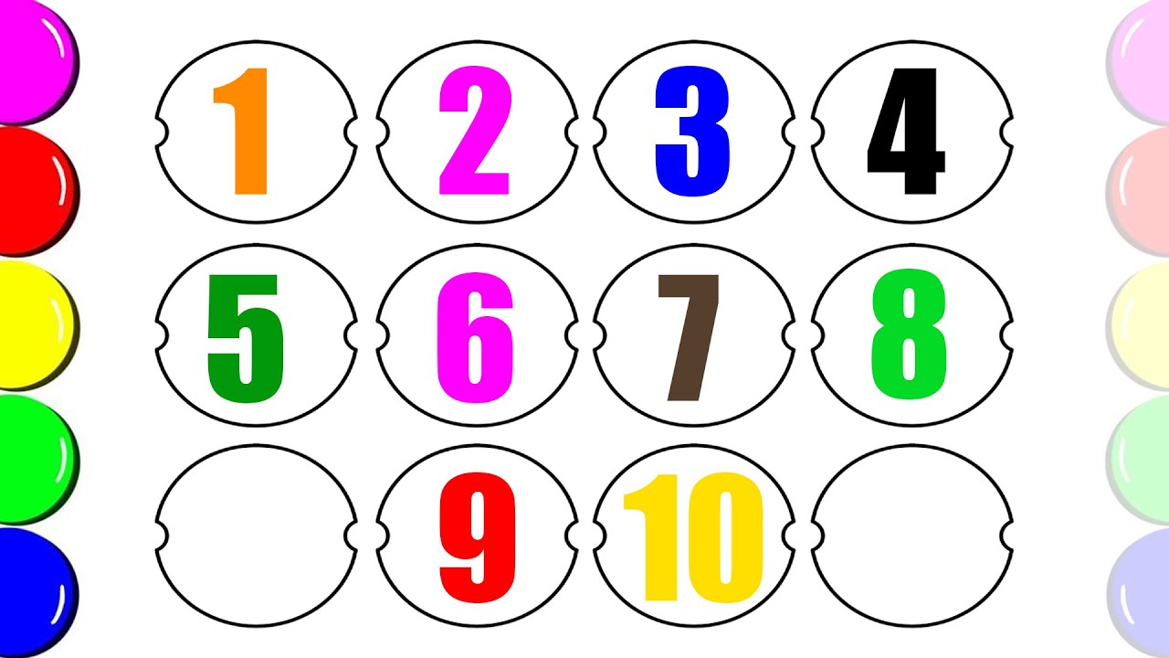 Learn to write numbers 1-10 | How to draw using Numbers 1-50 | numbers ...