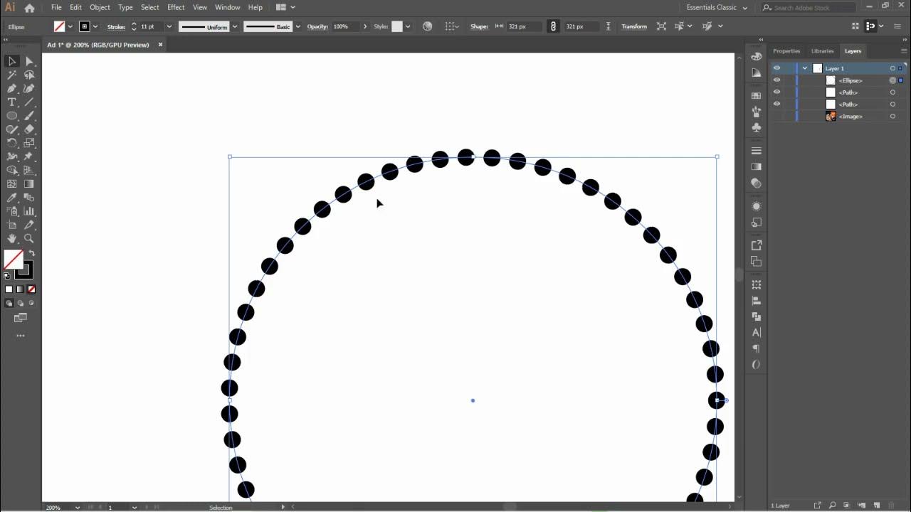 How To Make A Dotted Line In Illustrator CC - YouTube