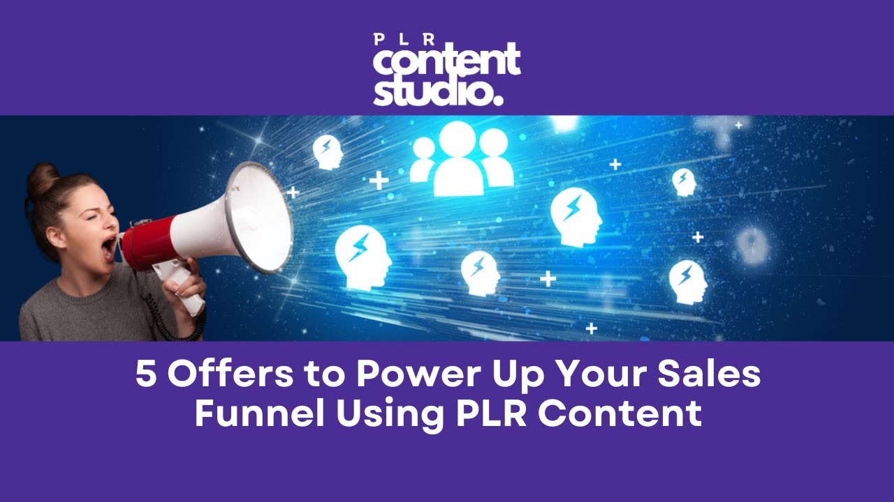 5 Offers to Energize Your Sales Funnel using PLR Content! - YouTube