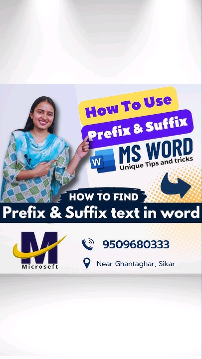 How To Find Prefix And Suffix Text In MS Word, Use Prefix Or Suffix In Word @msexcelwire - YouTube