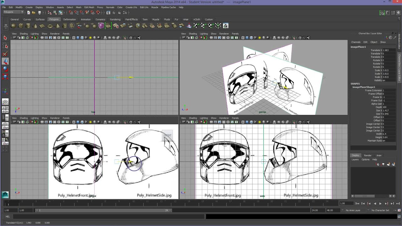 Exercise #2 Adding images to the 3D Maya scene - YouTube