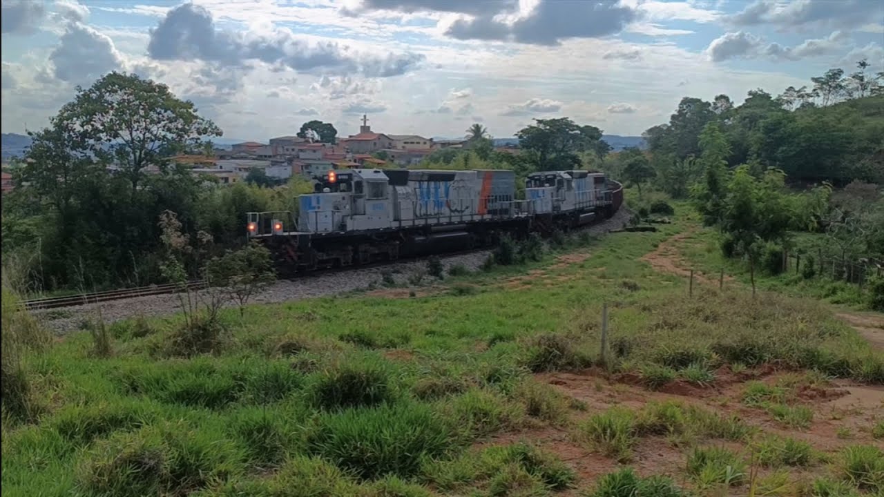 USEM FONES 🎧 Trem de carvão carregado acelerando forte na rampa a ponto 8 com 3 SD40 da VLI em ...