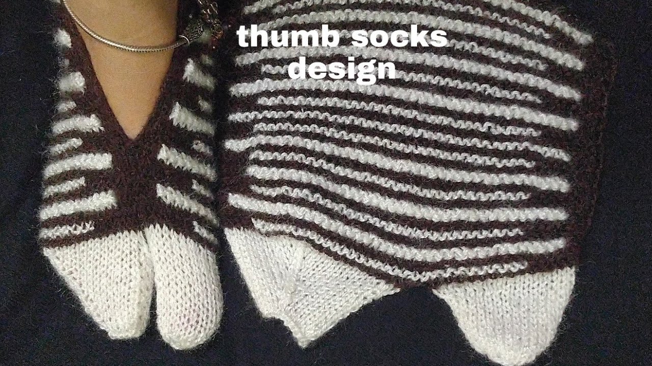 #easy and beautiful ladies thumb socks design# - YouTube