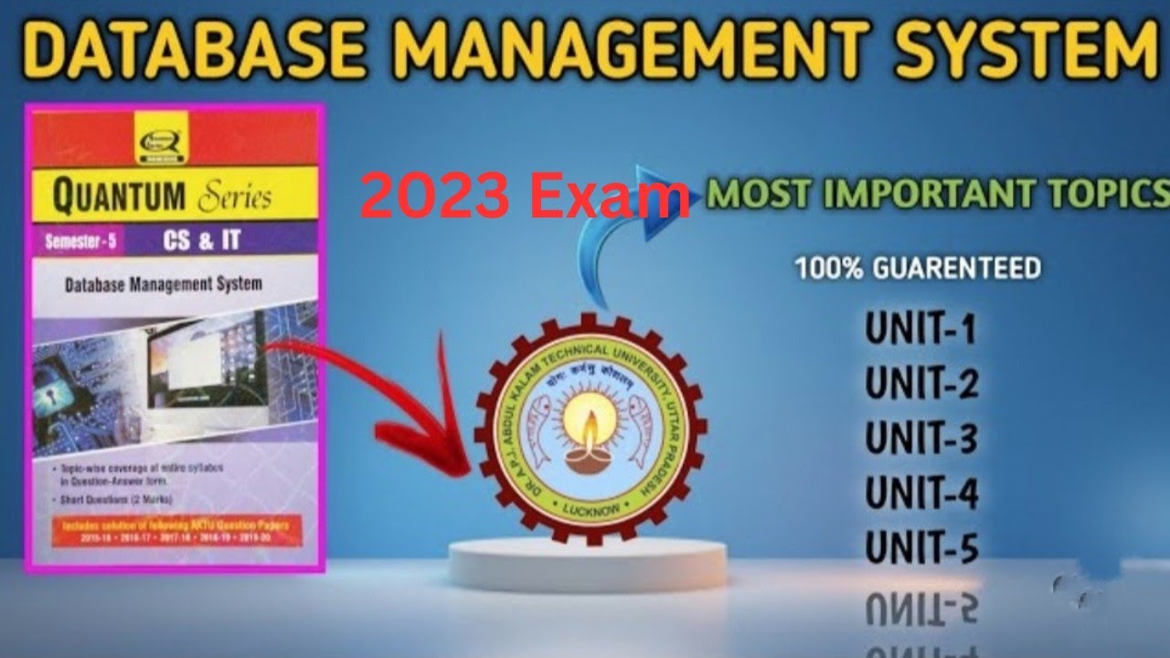 DBMS Most important Questions | AKTU 3rd YEAR IMPORTANT TOPIC | AKTU ...