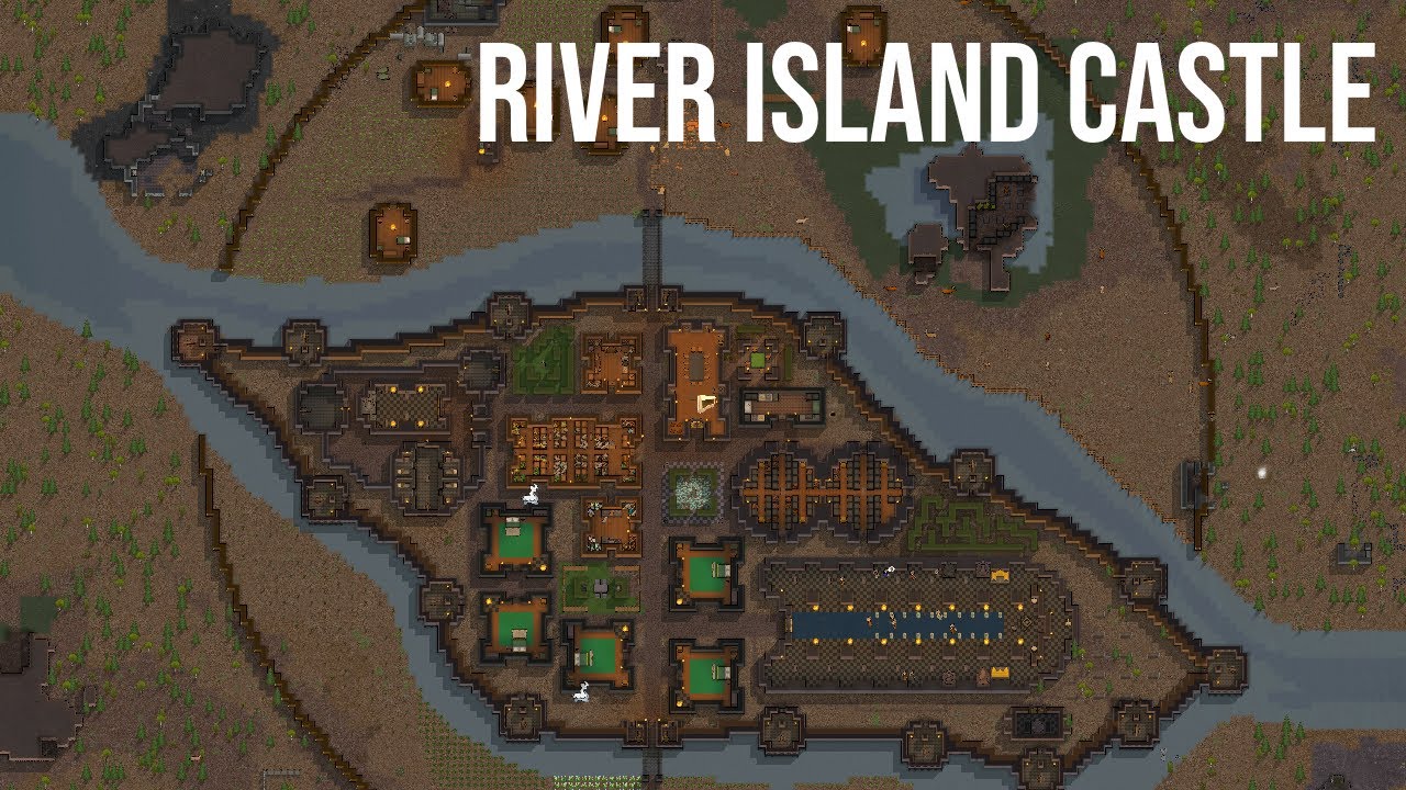 Rimworld Timelapse "River Island Castle" - YouTube