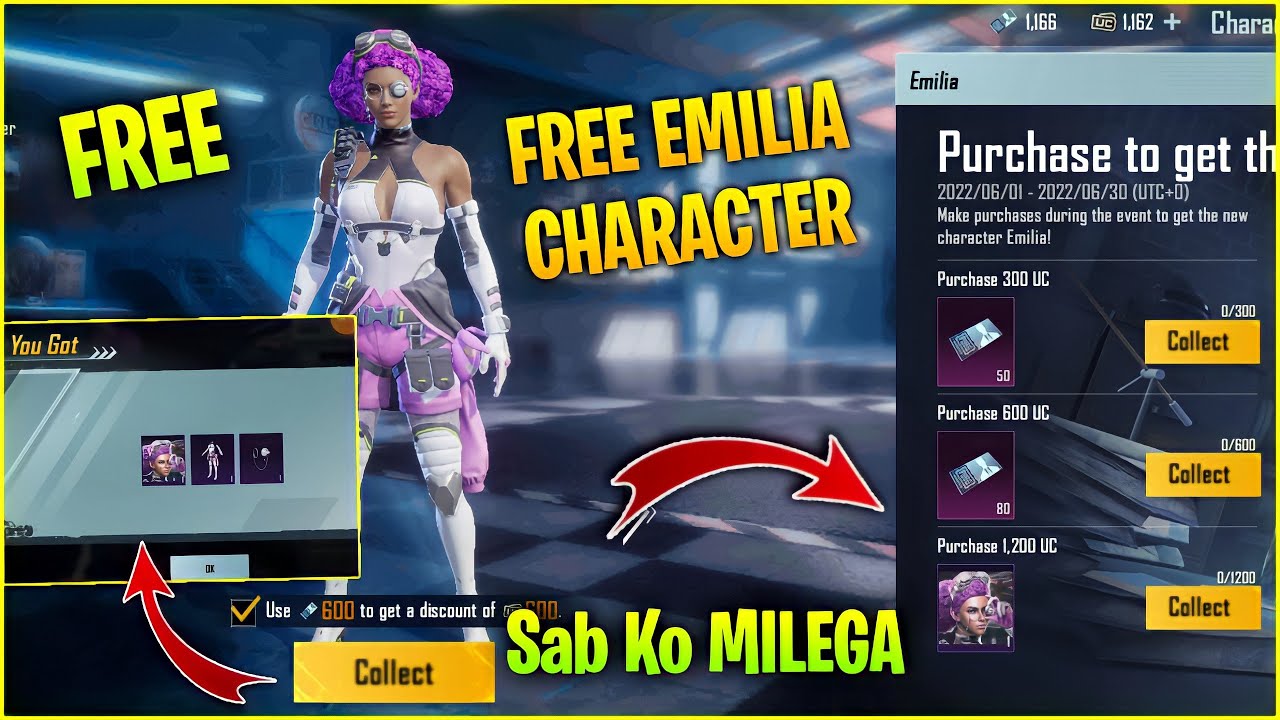 How To Get Free Emilia Character In PUBG 🔥 Get Free Character Voucher ...