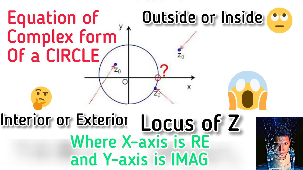 Equation of COMPLEX form of a CIRCLE | (interior exterior points) - YouTube