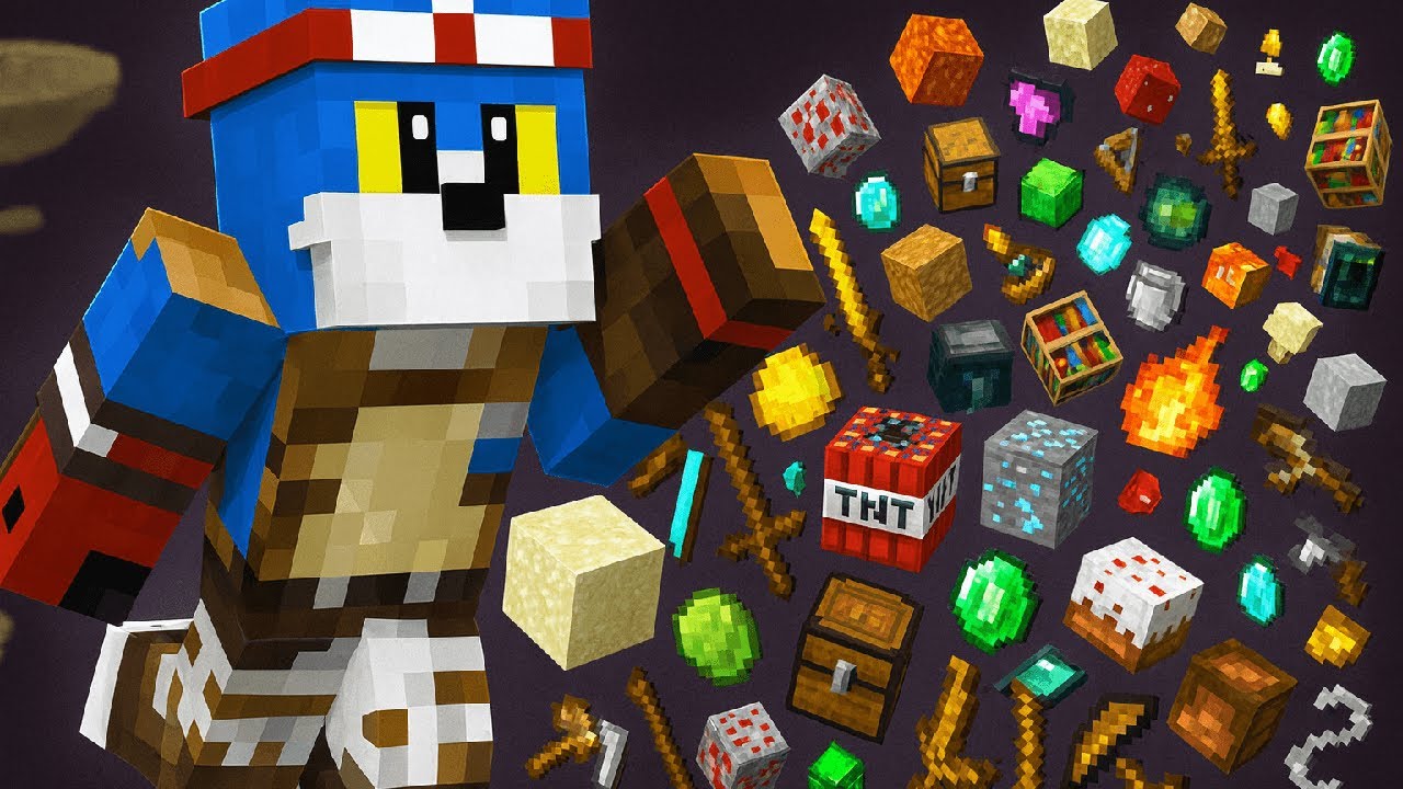 BLÖCKE = RANDOM ITEMS | MINECRAFT RANDOMIZER CHALLENGE - YouTube