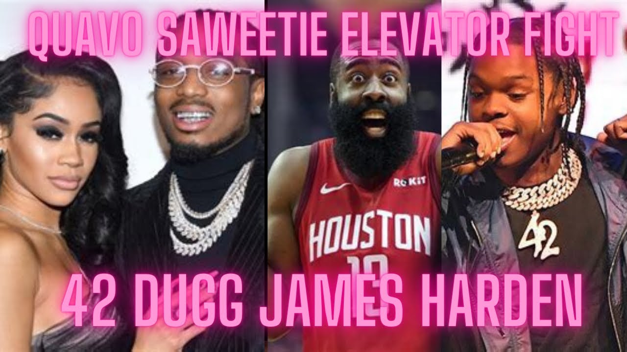 QUAVO SAWEETIE ELEVATOR FIGHT 42 DUGG JAMES HARDEN #quavo #saweetie # ...