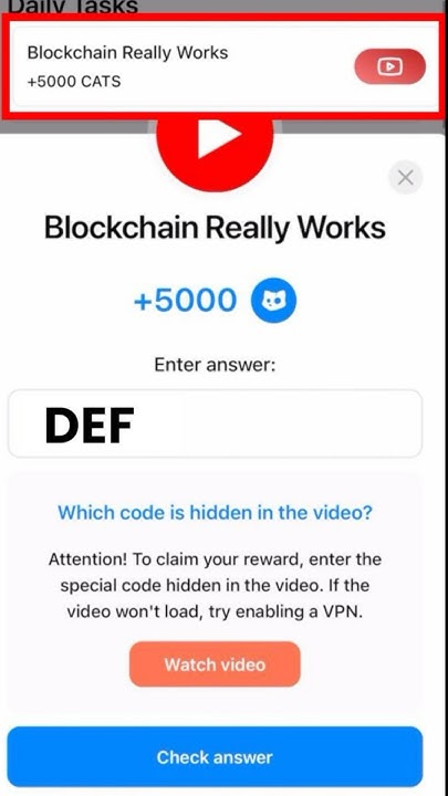 Cats Blockchain Really Works Video code || Cats video code 7 November 2024 - YouTube