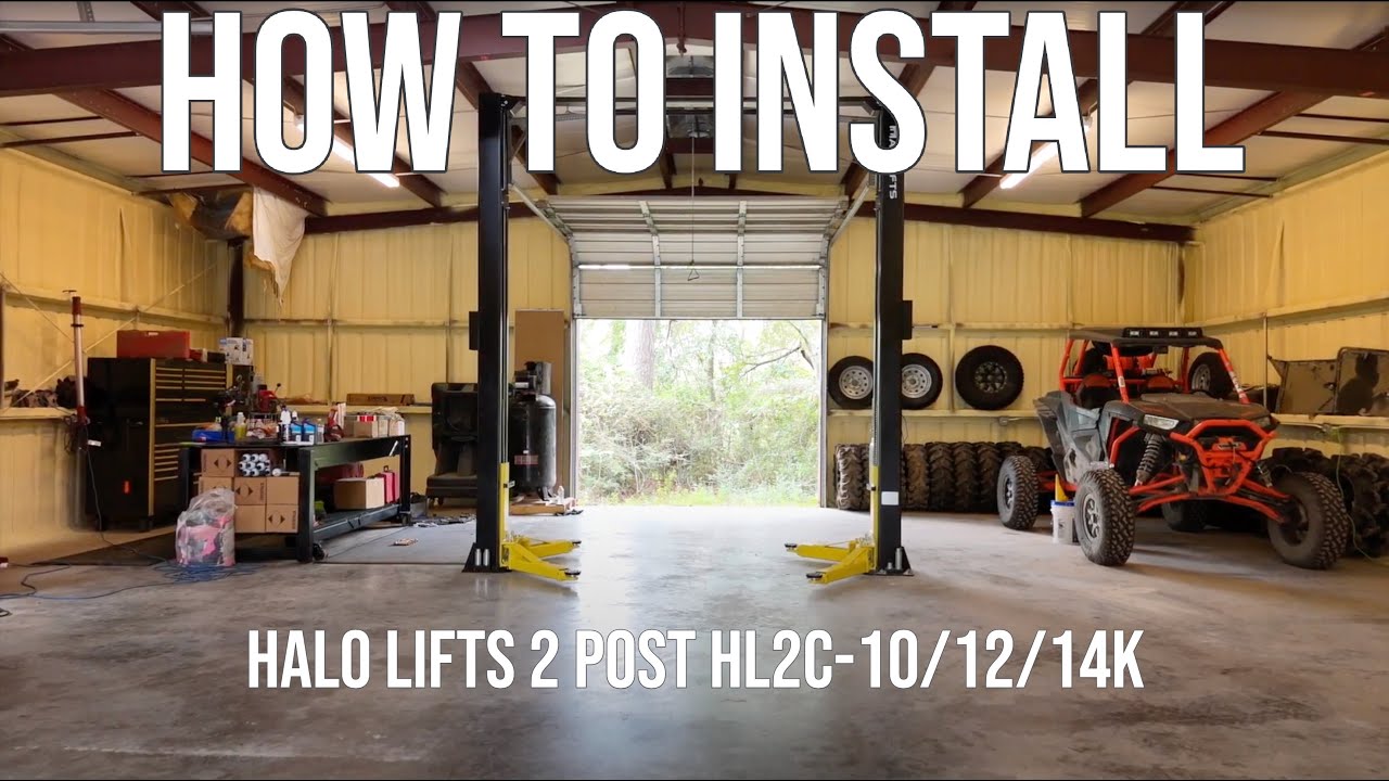 HALO LIFTS HOW TO DYI INSTALL OUR 2 POST CAR LIFTS HL2C-10K , 12K & 14K ...