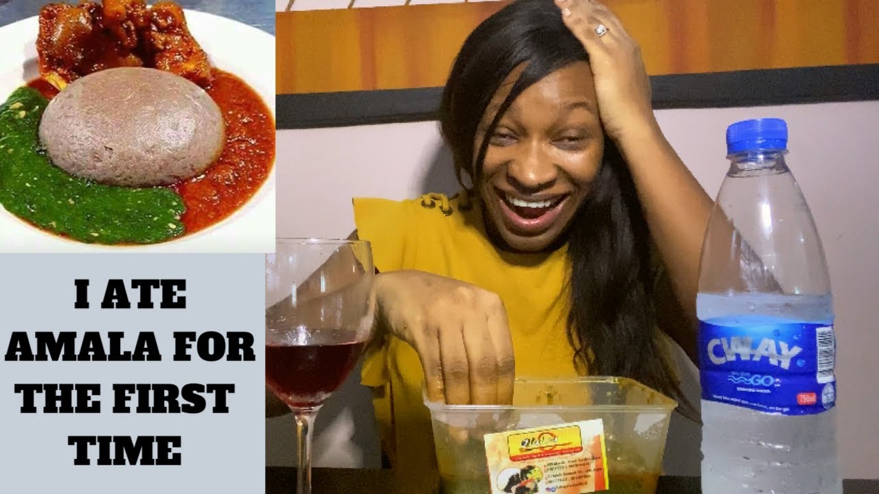 Delta girl eating AMALA for the very first time/best AMALA in Lagos ...