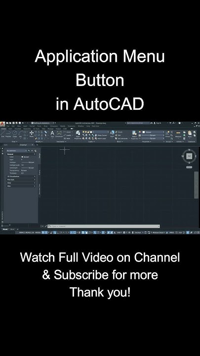 What is the Application Menu Button in AutoCAD? #autocad #tutorial #engineering #shorts # ...