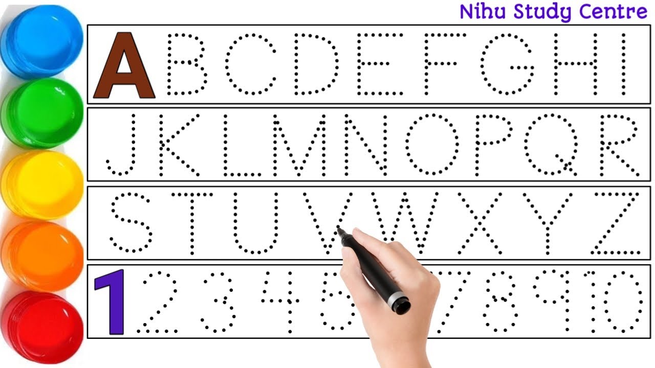 English ABCD Alphabet Writing Collection along the Dotted Line for ...