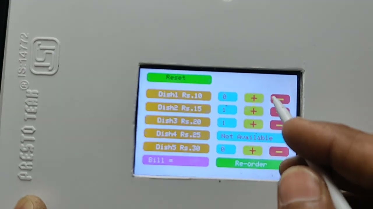 IoT based Touch screen machine for menu ordering in restaurants - YouTube
