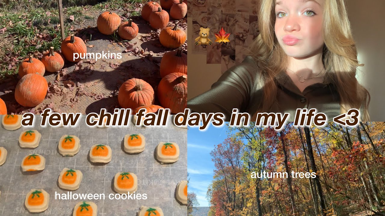 A FEW CHILL FALL DAYS IN MY LIFE! | baking cookies, carving pumpkins ...