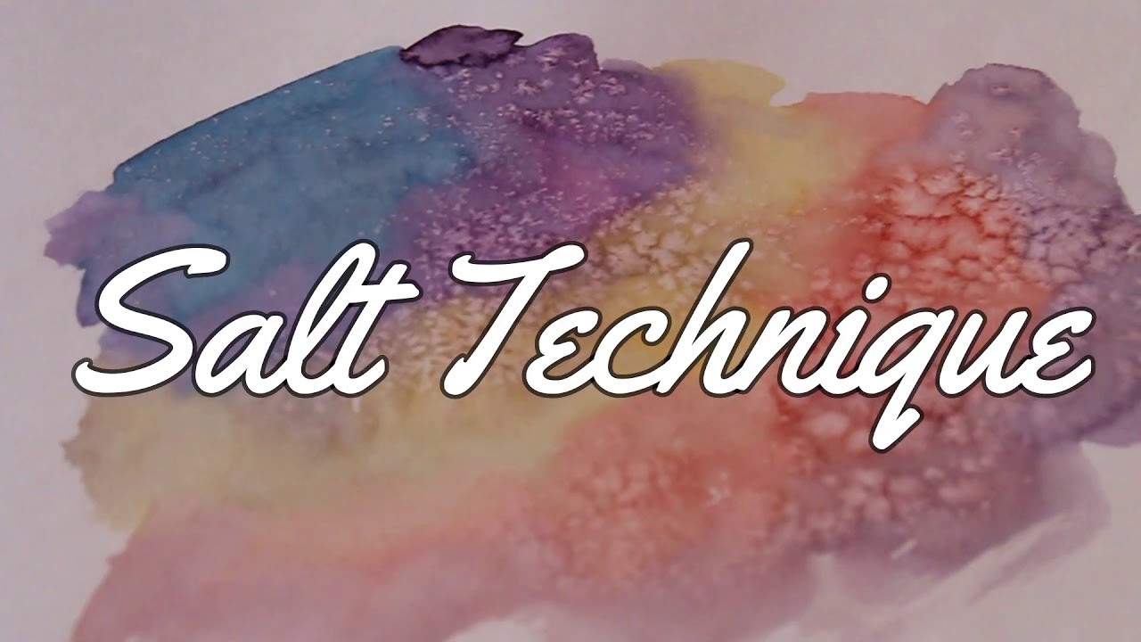 Experimenting Watercolor Effect with Table Salt : Salt Technique - YouTube