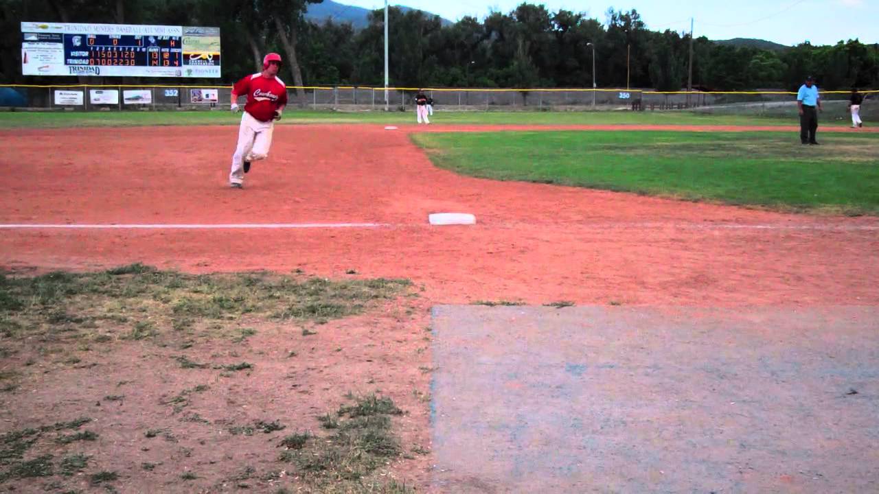 Logan Lotti hits homerun to left @ Trinidad - YouTube