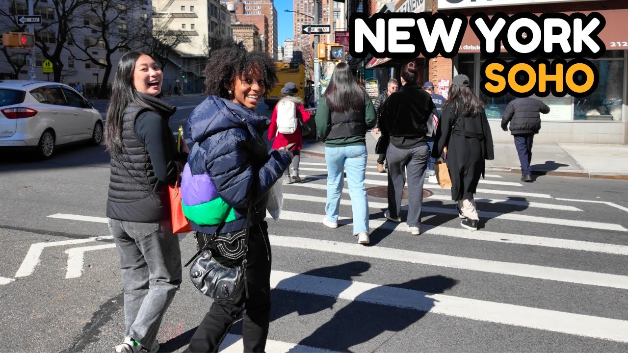 New York City Walking Tour - SOHO 🌷 Spring and Thompson Streets 📸🚕 ...