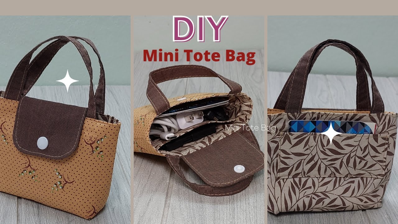 DIY Mini Tote Bag /Cute Handbag / Sewing Tutorial - YouTube