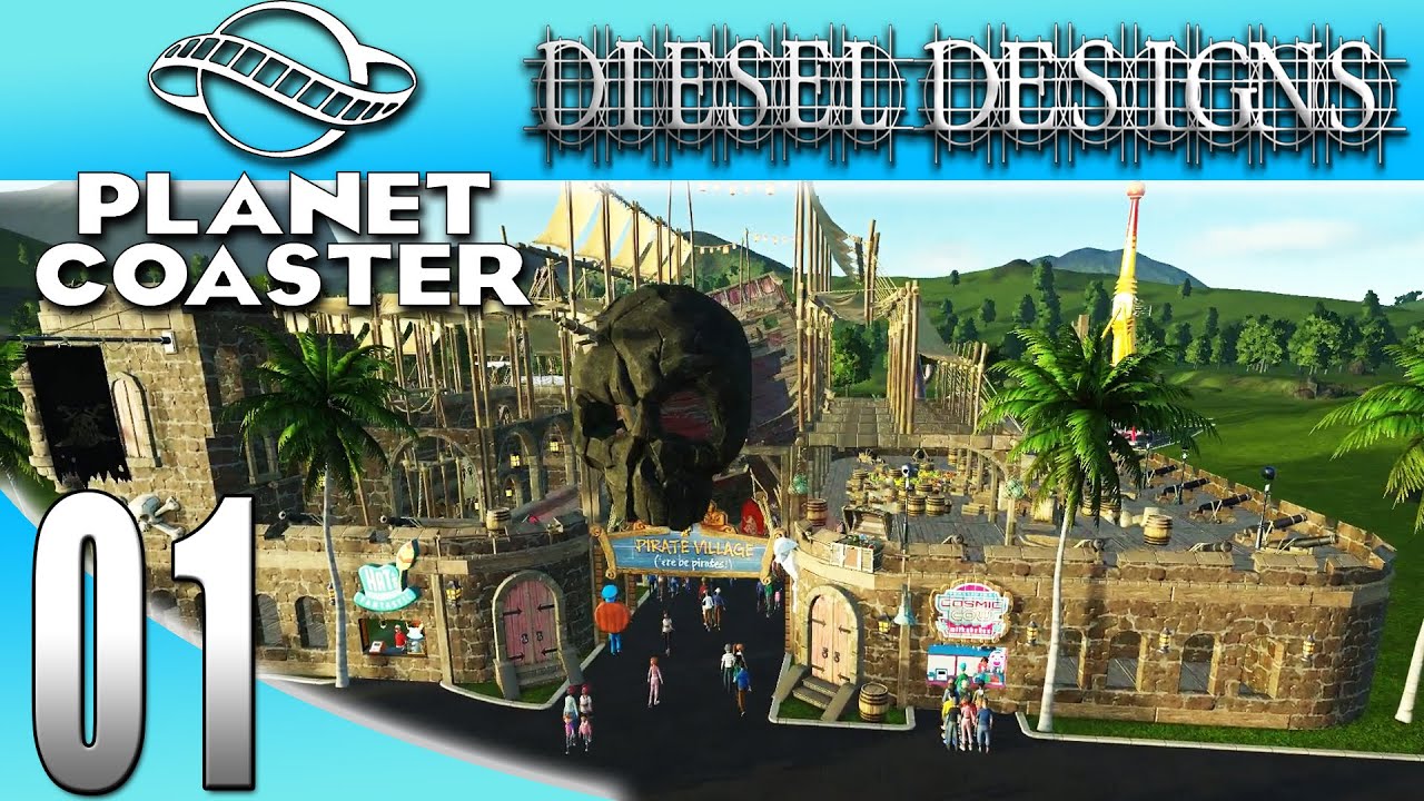 Planet Coaster : EP1: Custom Pirate Building and Kraken! (Theme Park ...