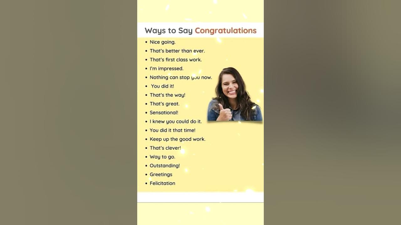 অভিনন্দন বলার উপায় #Ways to Say Congratulations. - YouTube