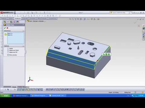 DELETE SURFACE SOLIDWORKS - YouTube