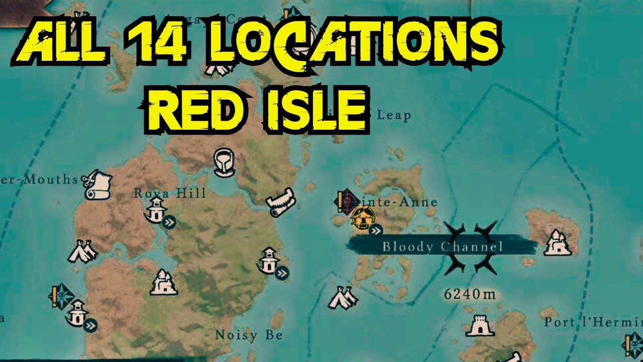 RED ISLE All 14 Locations Skull and Bones (Red Isle Explorer Trophy ...