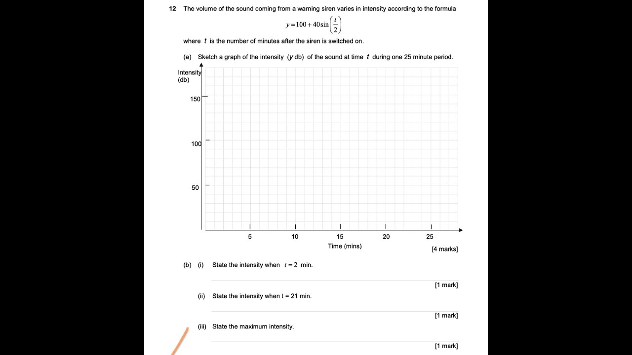 [Math] The volume of the sound coming from a warning siren varies in ...