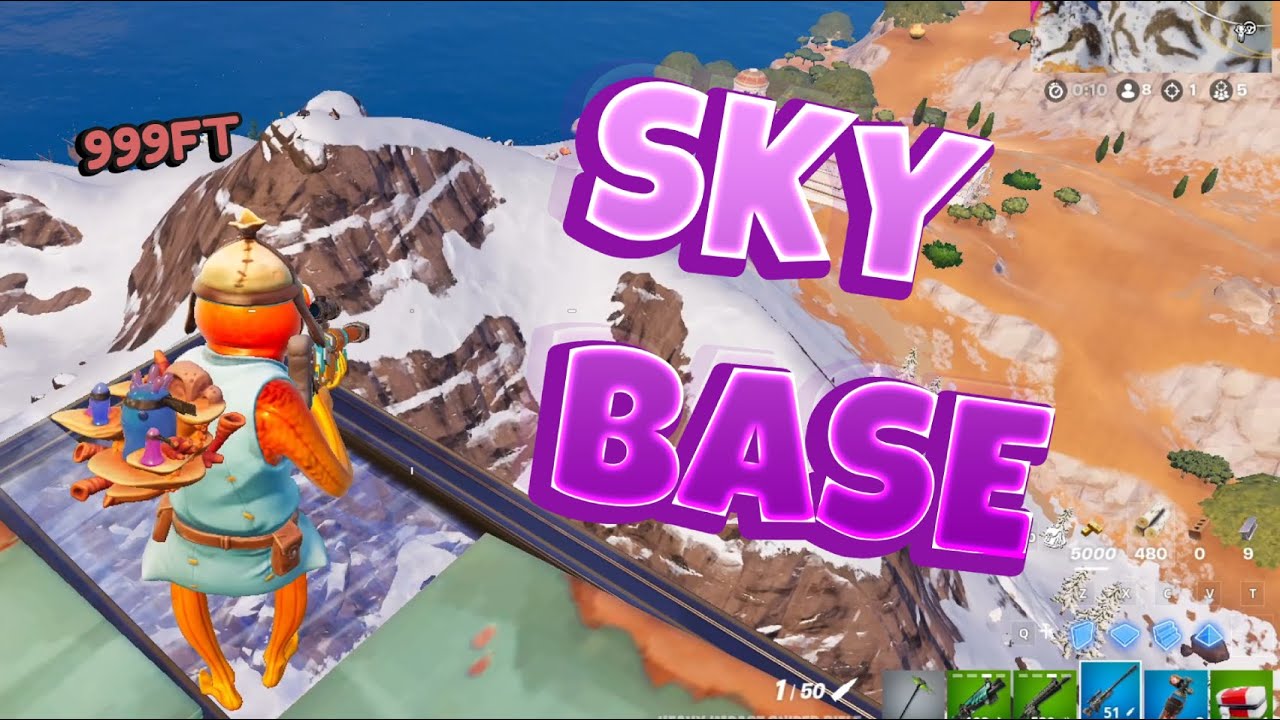 Building a Sky Base in Fortnite - YouTube