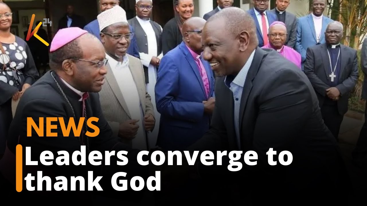 Religious leaders converge to thank God for a peaceful election. - YouTube