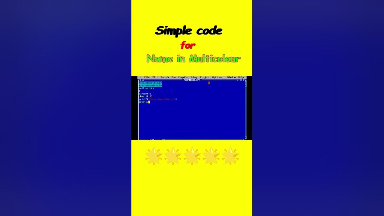 Print Your Name In Multiple Colors In C Language Shorts Mastercodinghub Learn C