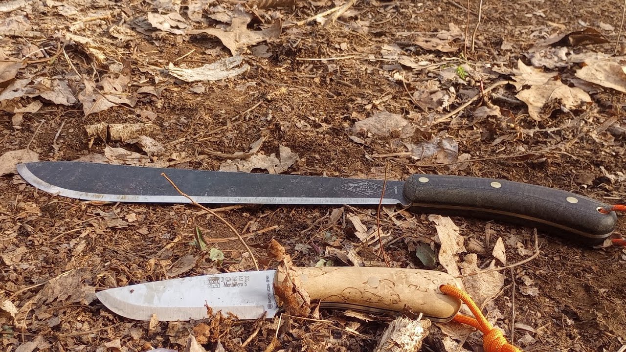Field Use At Camp Joker Knives Montañero S & ESEE / Expat Knives Darien ...