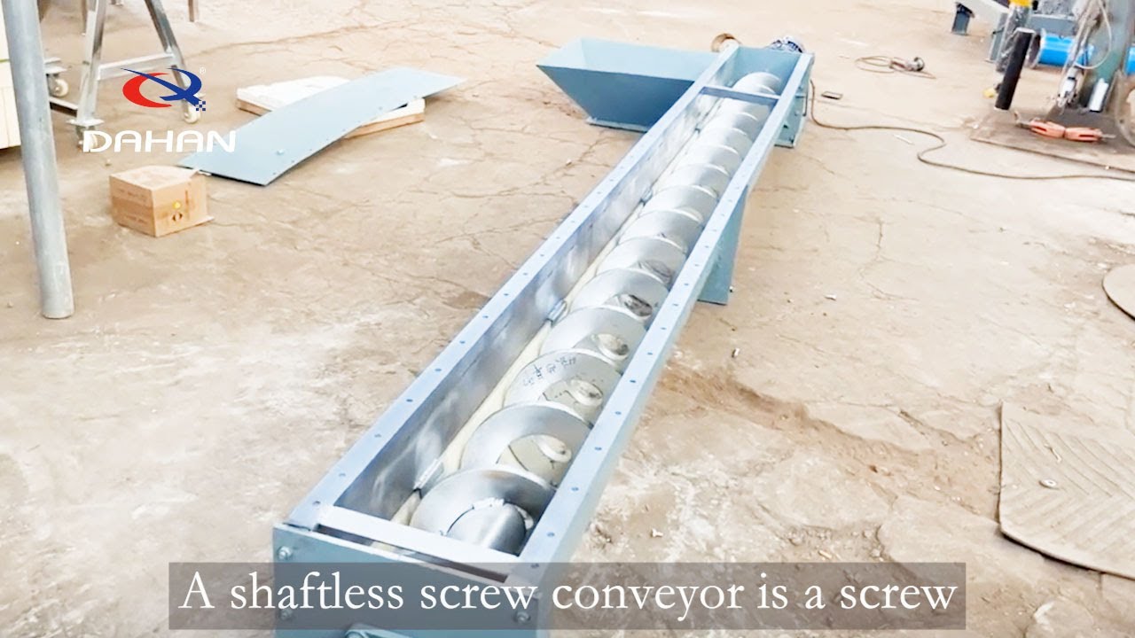 Shaftless Spiral Conveyor - YouTube