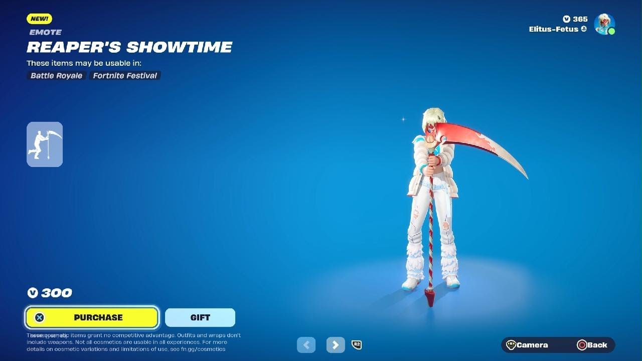Reaper's Showtime Fortnite Emote - YouTube