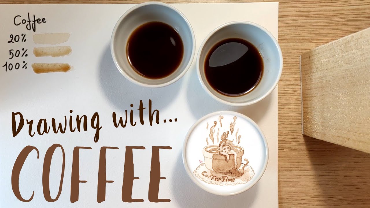 DISEGNARE con il CAFFÈ - Drawing with coffee - YouTube